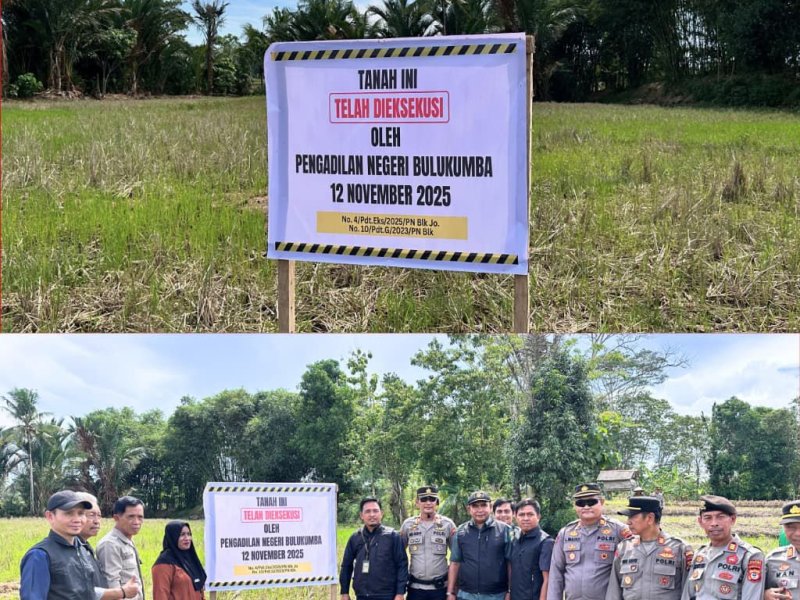 PN Bulukumba Kembali Sukses Laksanakan Eksekusi di Penghujung Tahun 2025