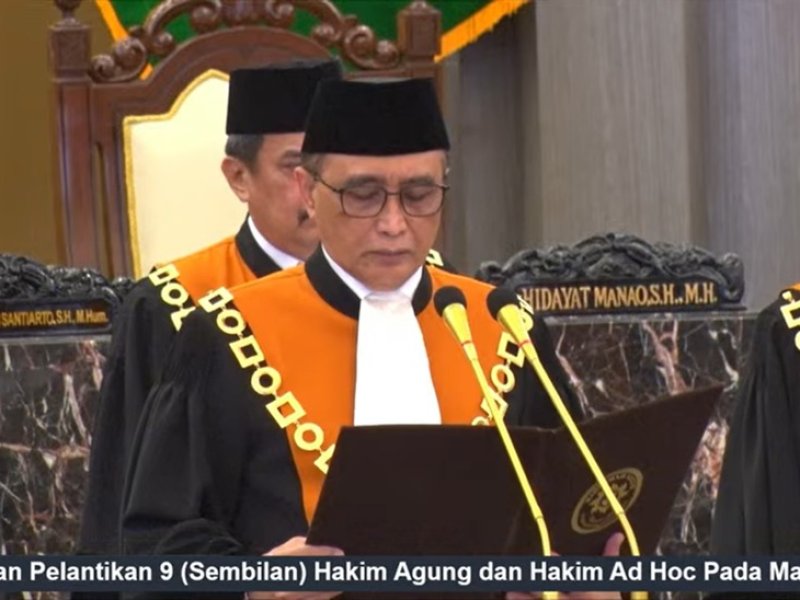Selamat Bertugas! Ketua MA Lantik 9 Hakim Agung dan 1 Hakim Ad Hoc